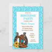 Boots Bandana Sunflower Birthday Invitation | Zazzle