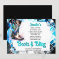 Boots bling | mythical cowgirl boot diamond shine invitation | Zazzle