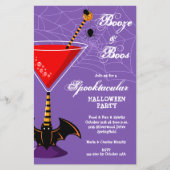 Booze and Boos Martini Budget Halloween Invitation | Zazzle