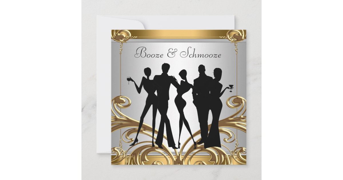 Booze and Schmooze Invitation | Zazzle