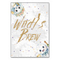 Booze & Boos "Witch's Brew" Tabletop Sign Table Number | Zazzle