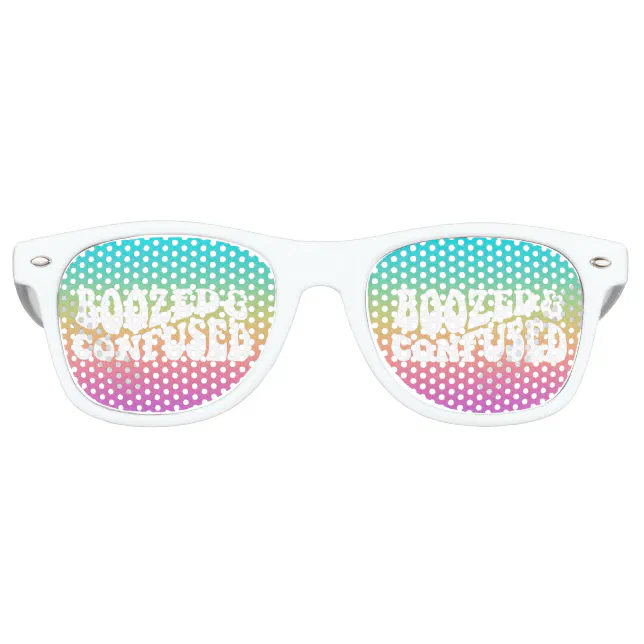 Boozed and Confused Retro Typography Design Retro Retro Sunglasses | Zazzle