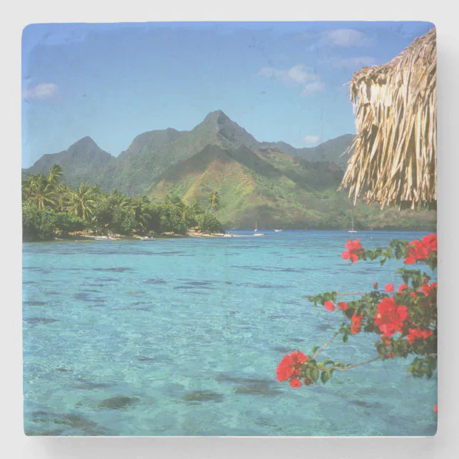 Bora Bora Island, French Polynesia Stone Coaster | Zazzle