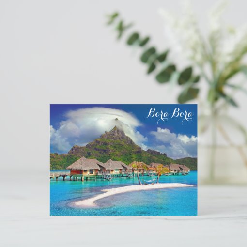 Bora Bora Tropical Island Beach Ocean Postcard | Zazzle