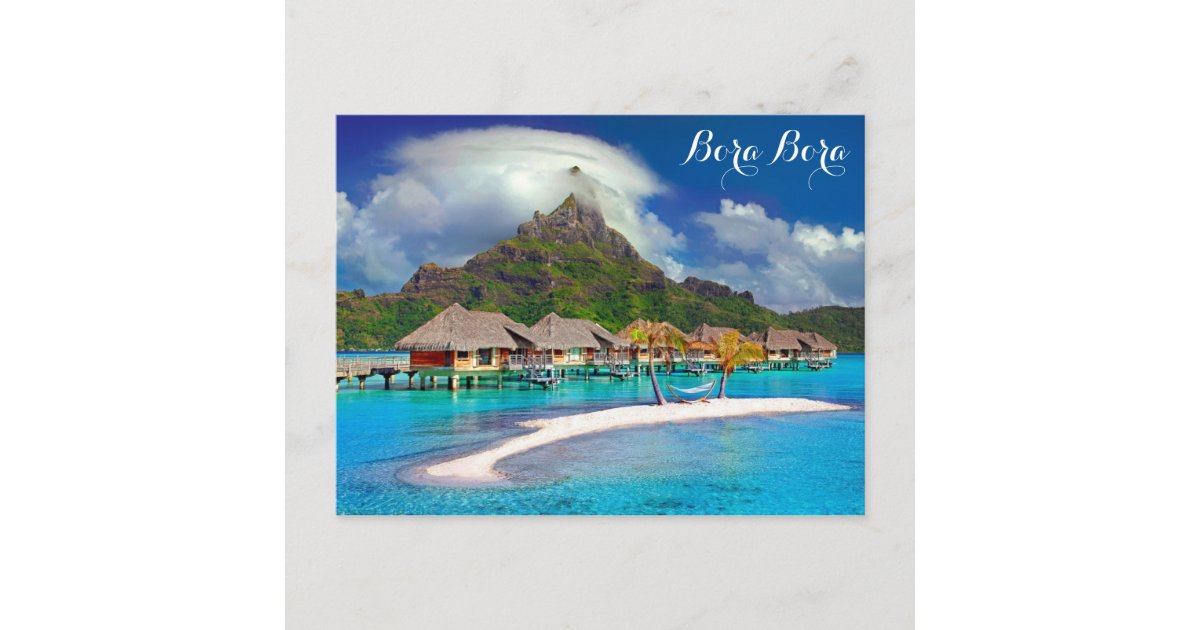 Bora Bora Tropical Island Beach Ocean Postcard | Zazzle