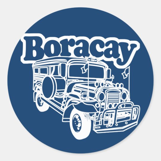 Boracay Jeepney Classic Round Sticker | Zazzle.com