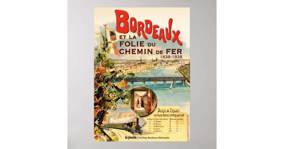 BORDEAUX POSTER | Zazzle
