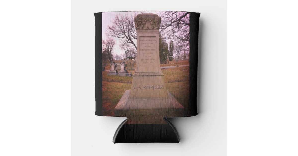 Borden Monument, Fall River, MA - A.J. Borden Can Cooler | Zazzle
