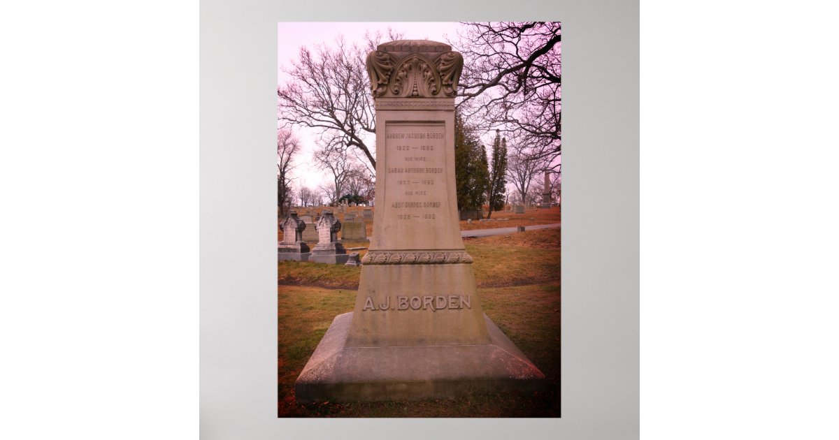 Borden Monument, Fall River, MA - A.J. Borden Poster | Zazzle