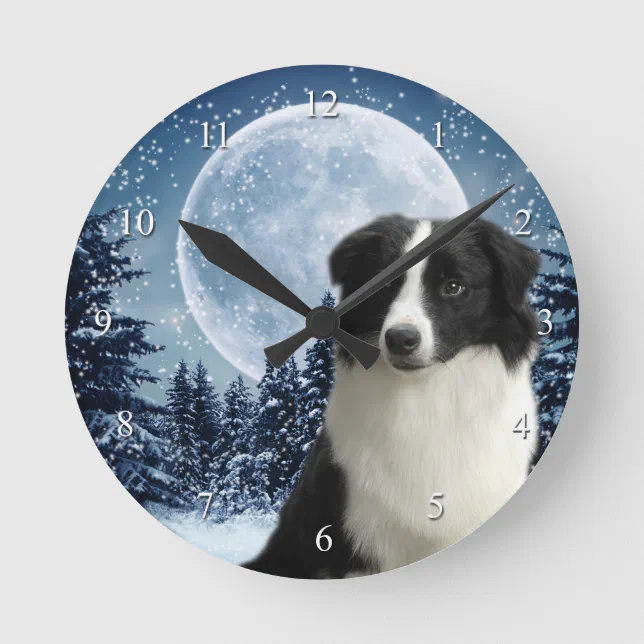 Border Collie Clock | Zazzle