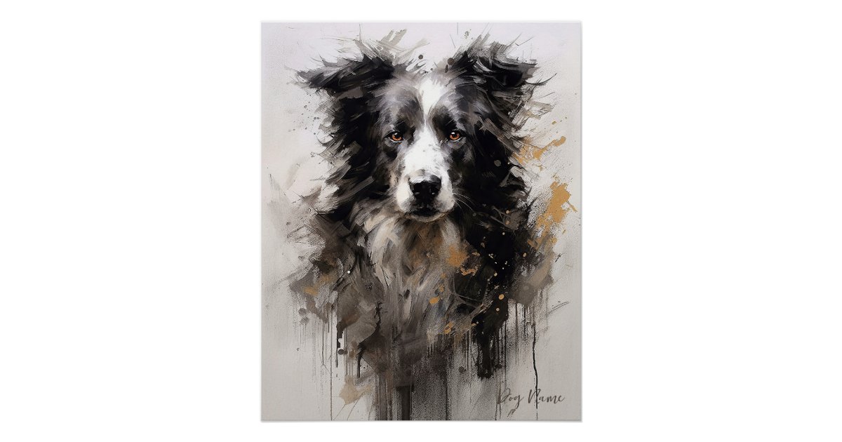 Border Collie dog in the wind 005 - Yacobsen Deros Poster | Zazzle