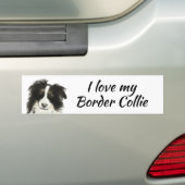 Border Collie Dog Love my Quote Bumper Sticker | Zazzle