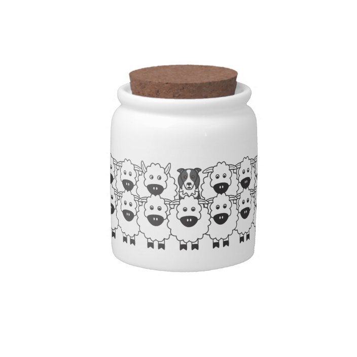 Border Collie in the Sheep Candy Jar | Zazzle.com