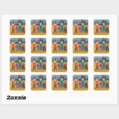 Border Crossing Square Sticker | Zazzle