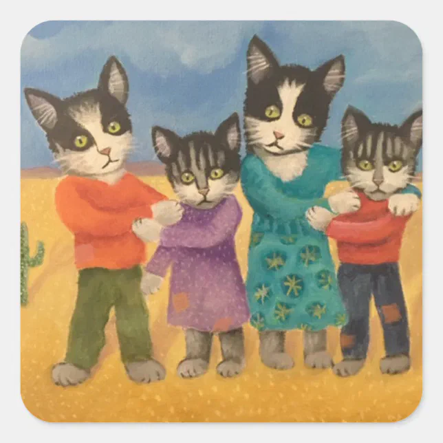 Border Crossing Square Sticker | Zazzle