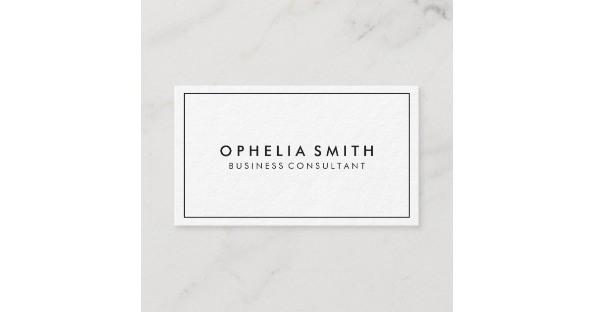 Border Minimalist Business Card | Zazzle