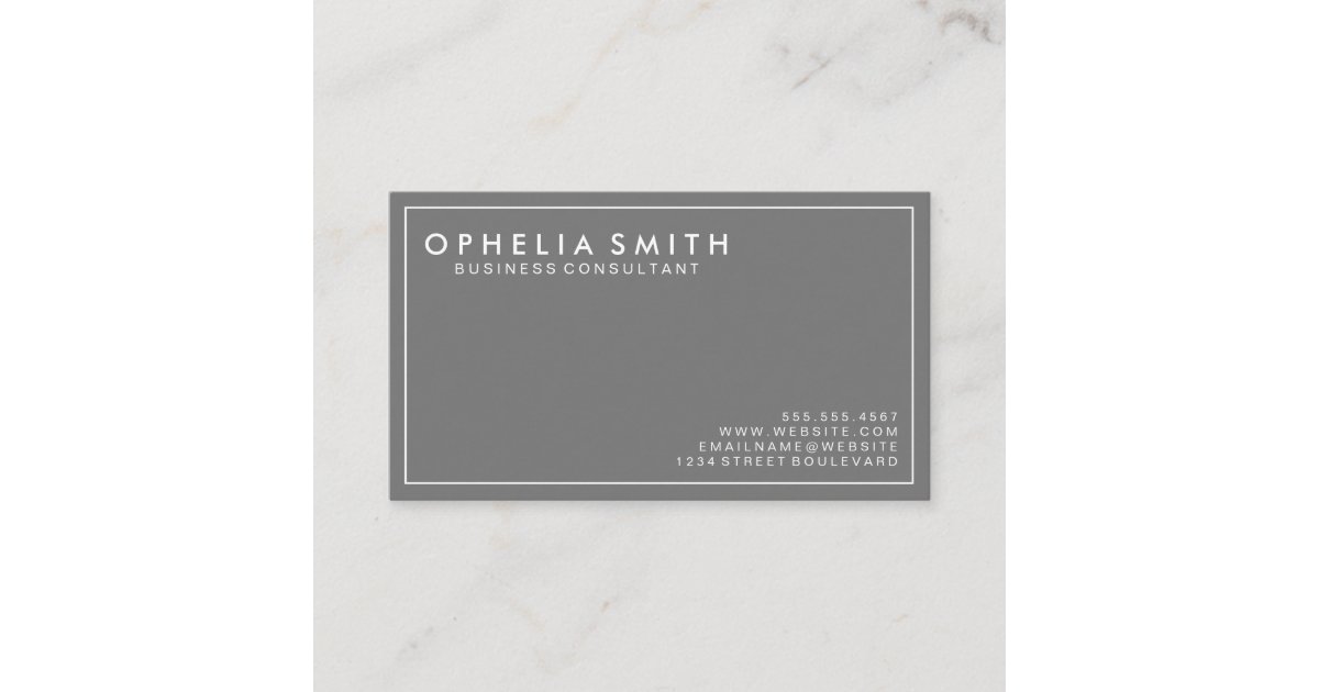 Border Minimalist | Corporate Executive Business Card | Zazzle