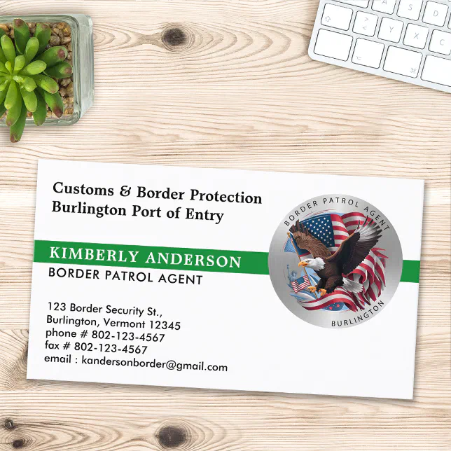 Border Patrol Agent Federal Military Police Logo Business Card | Zazzle