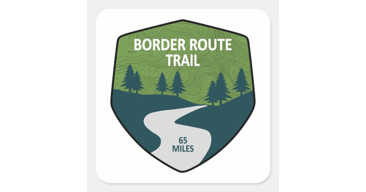 Border Route Trail Minnesota Square Sticker | Zazzle