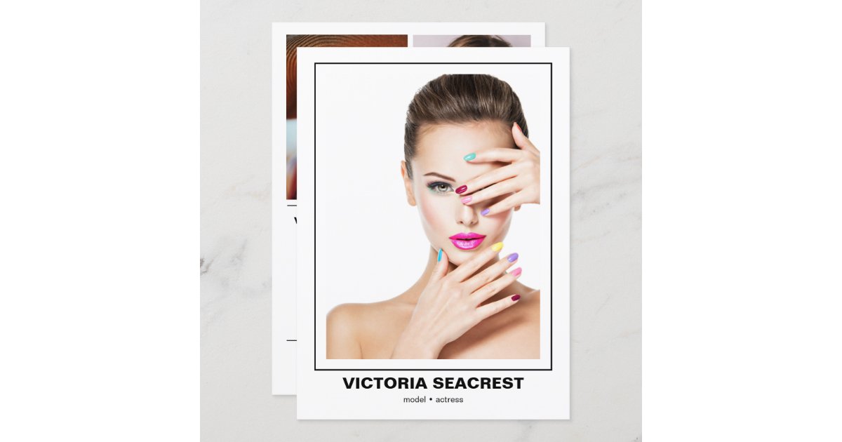 Borderline 4 Double-Sided Model Comp Card | Zazzle