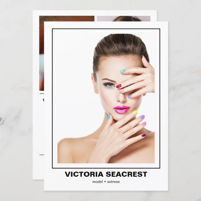 Borderline 4 Double-Sided Model Comp Card | Zazzle