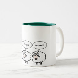 Bored Sheep Two-Tone Coffee Mug | Zazzle
