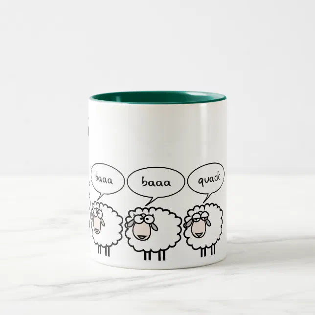 Bored Sheep Two-Tone Coffee Mug | Zazzle