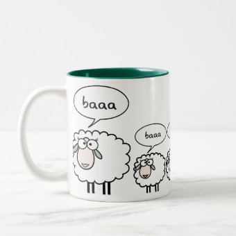 Bored Sheep Two-Tone Coffee Mug | Zazzle