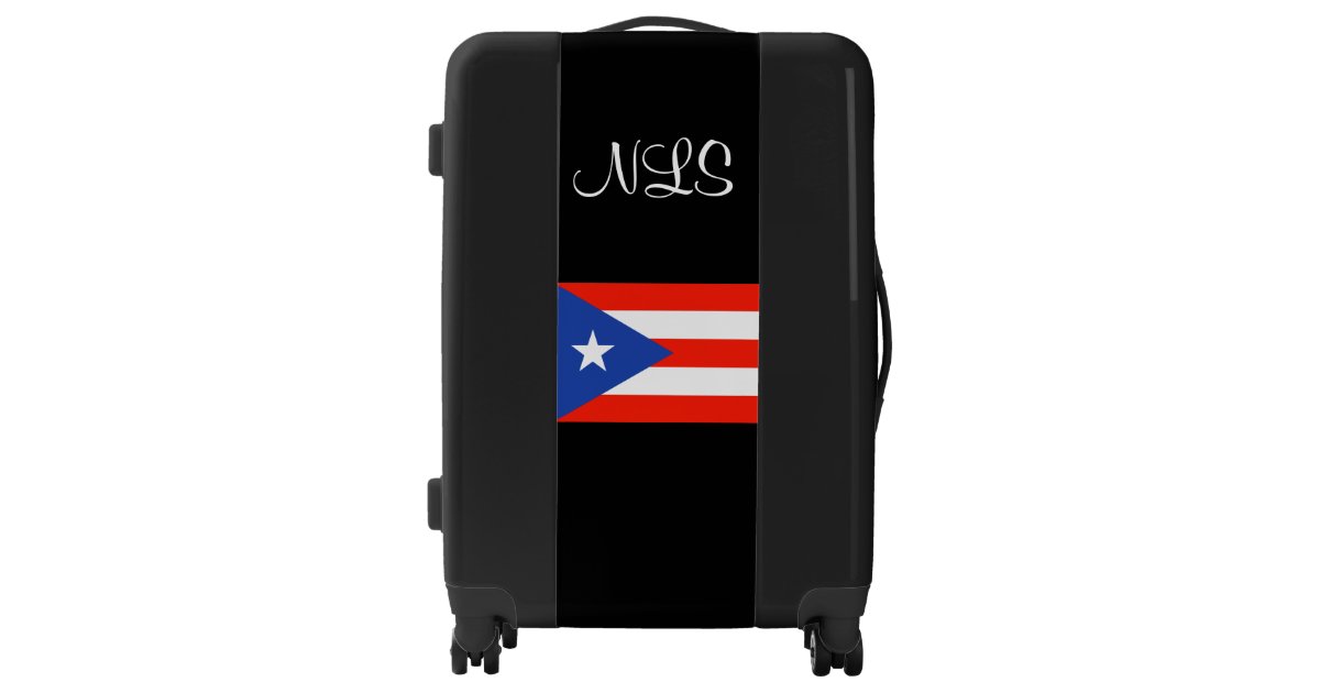 Boricua Bandera Puerto Rican Flag Monogram Luggage | Zazzle