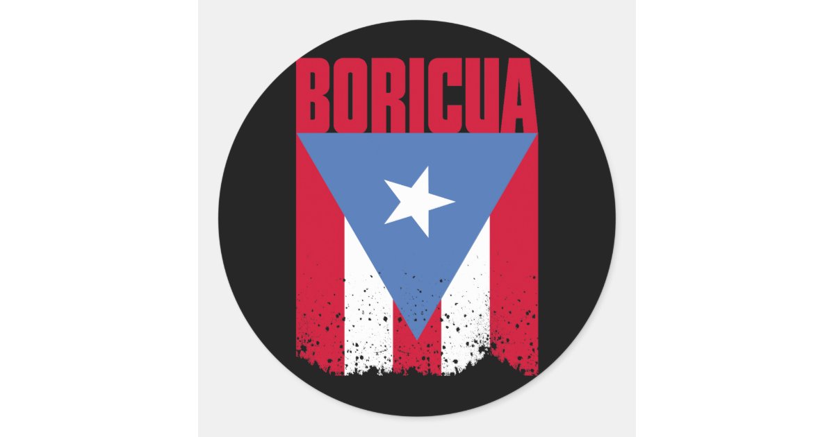 Boricua Flag Classic Round Sticker | Zazzle