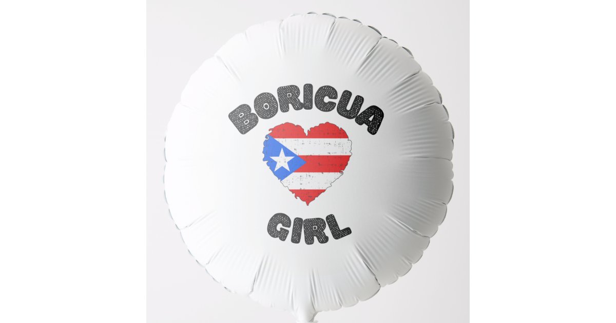Boricua Girl Puerto Rico Baby Shower Balloon | Zazzle