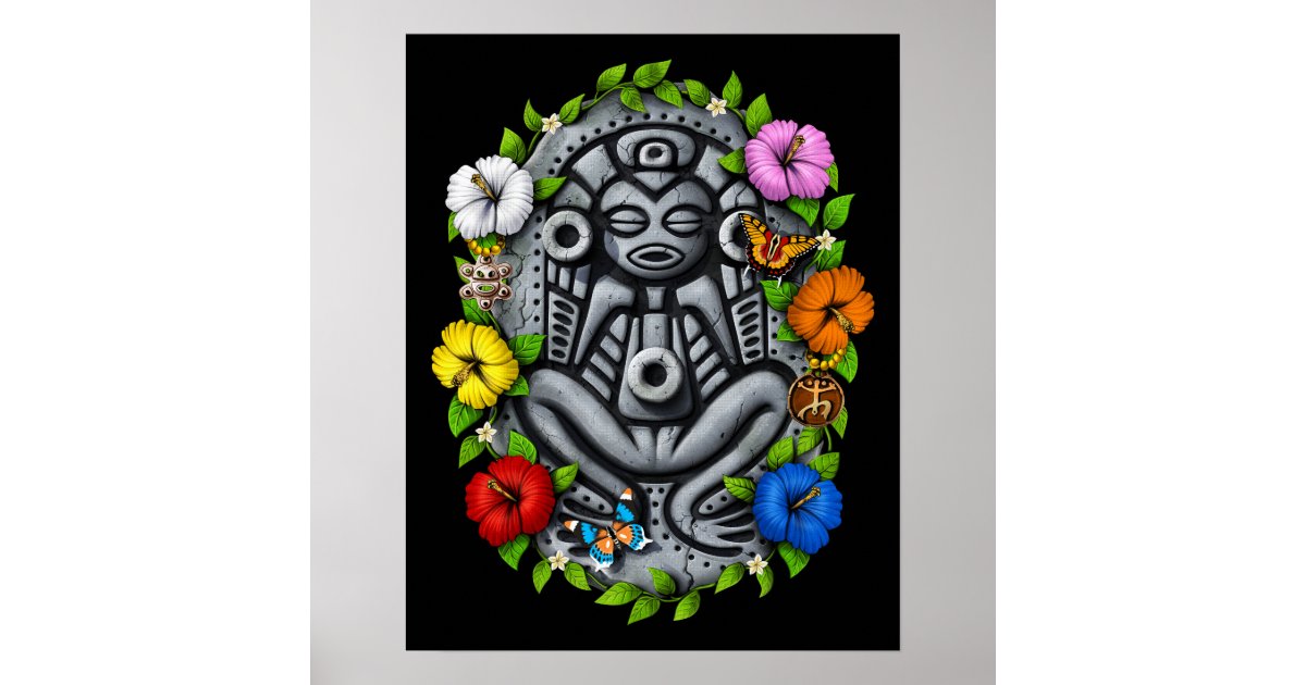 Boricua Taino Goddess Atabey Poster | Zazzle