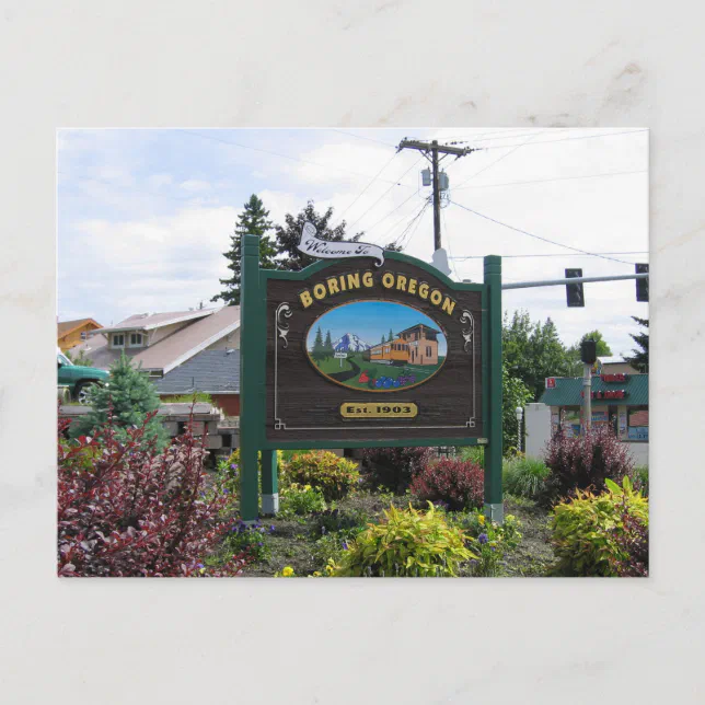 Boring Oregon Postcard | Zazzle