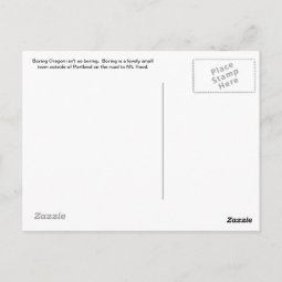 Boring Oregon Postcard | Zazzle