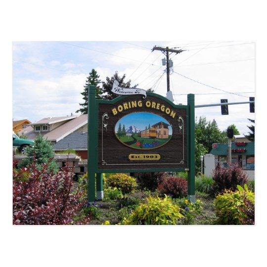 Boring Oregon Postcard | Zazzle.com