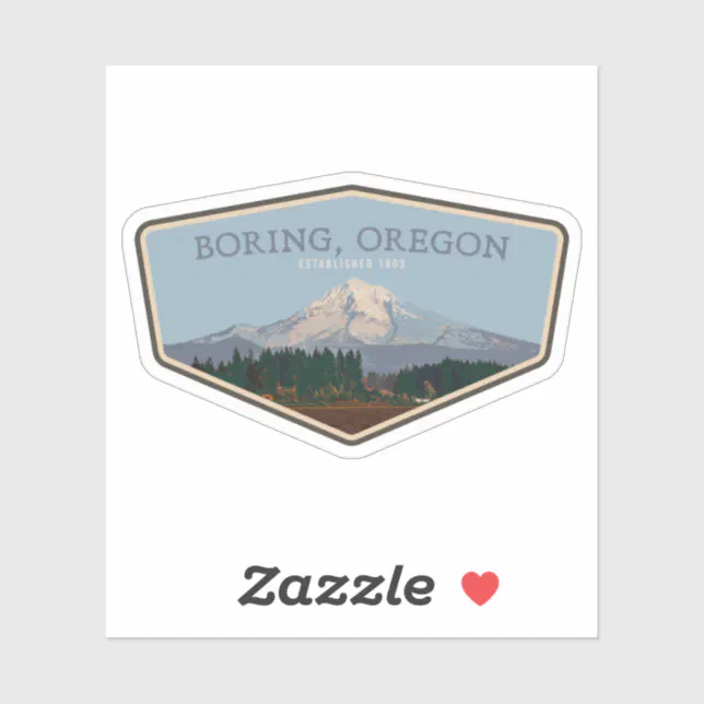 Boring, Oregon Sticker | Zazzle