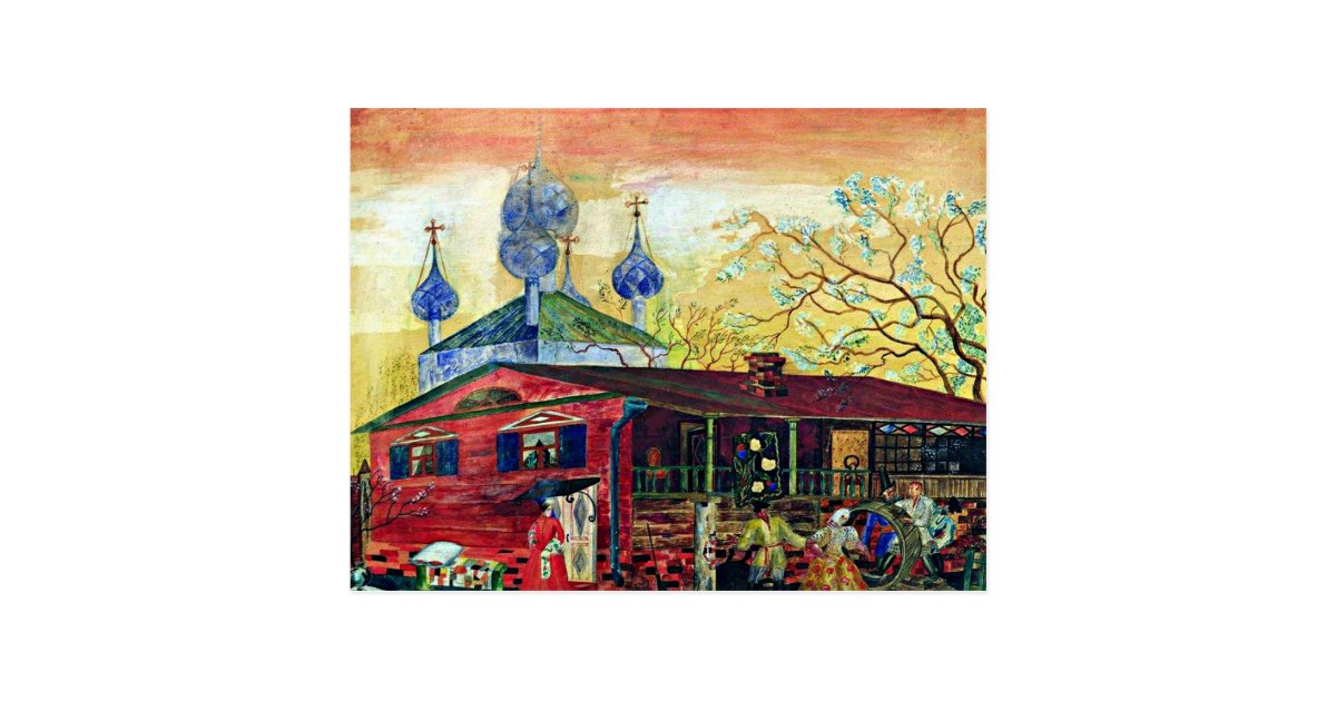 Boris Kustodiev art: Shostakovich Museum of Art Postcard | Zazzle.com