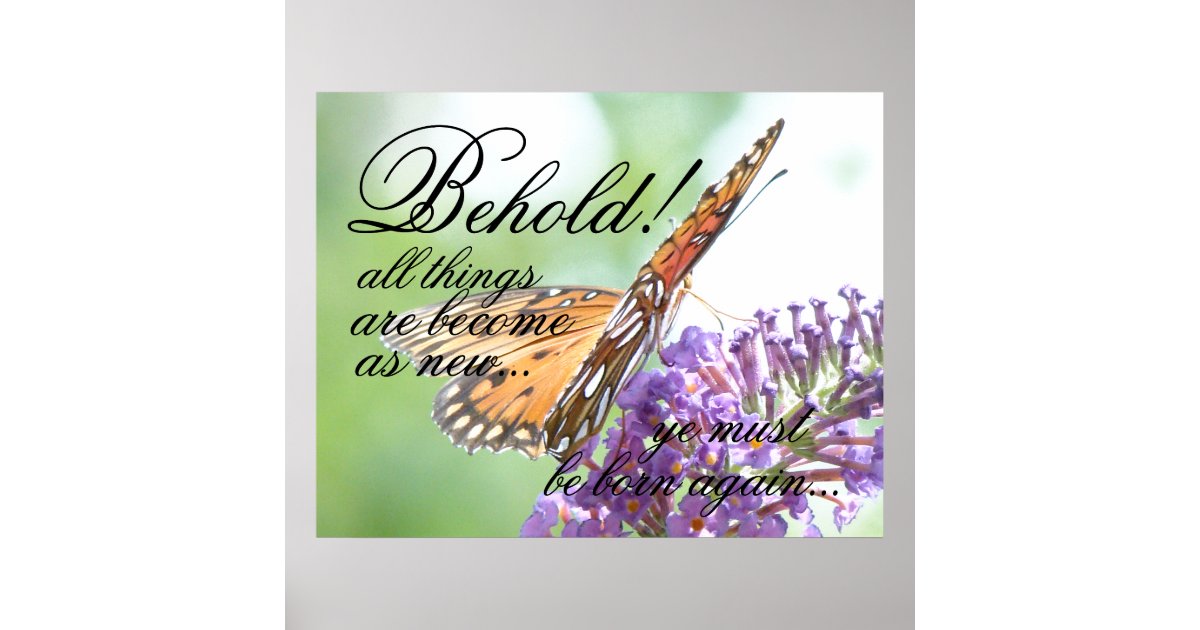 Born Again Butterfly Poster | Zazzle