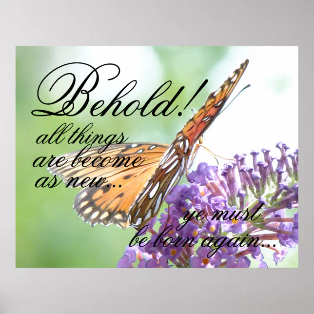 Born Again Butterfly Poster | Zazzle