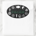 Born Again Pagan Oval Sticker | Zazzle