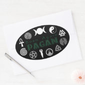 Born Again Pagan Oval Sticker | Zazzle