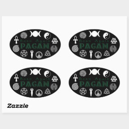 Born Again Pagan Oval Sticker | Zazzle