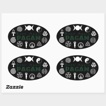 Born Again Pagan Oval Sticker | Zazzle