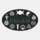 Born Again Pagan Oval Sticker | Zazzle