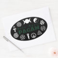 Born Again Pagan Oval Sticker | Zazzle