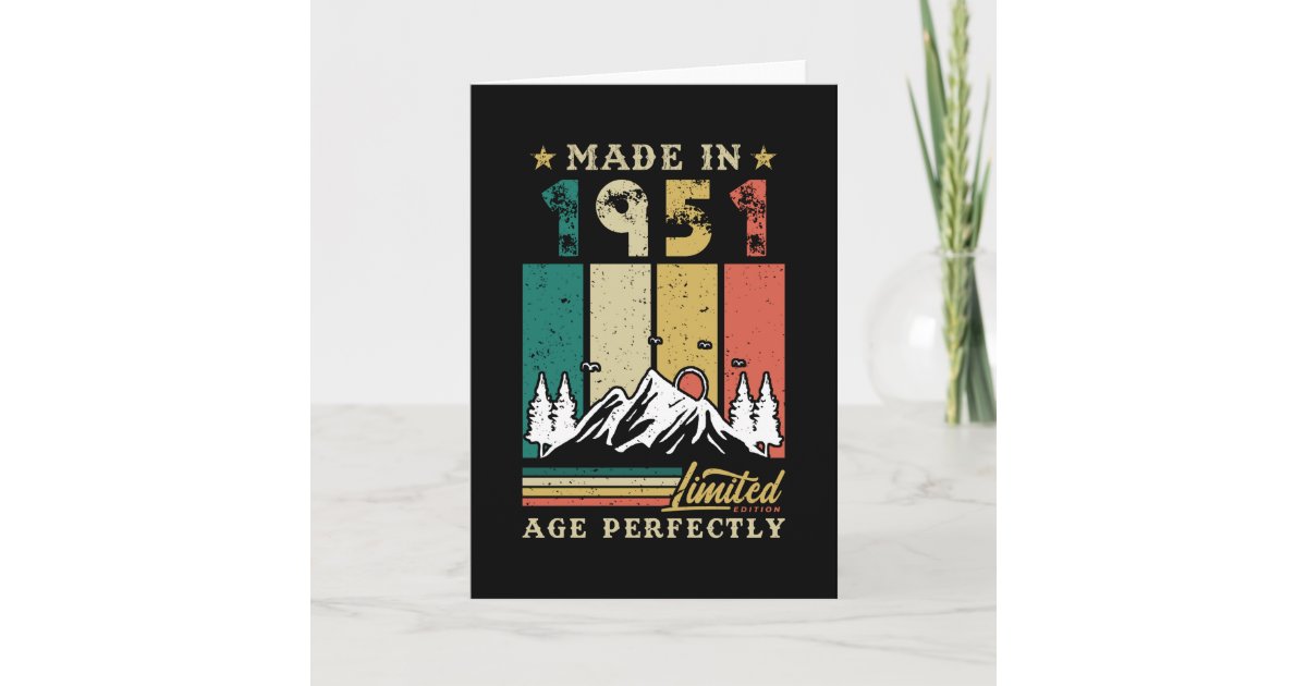 Born In 1951 Birthday Card | Zazzle