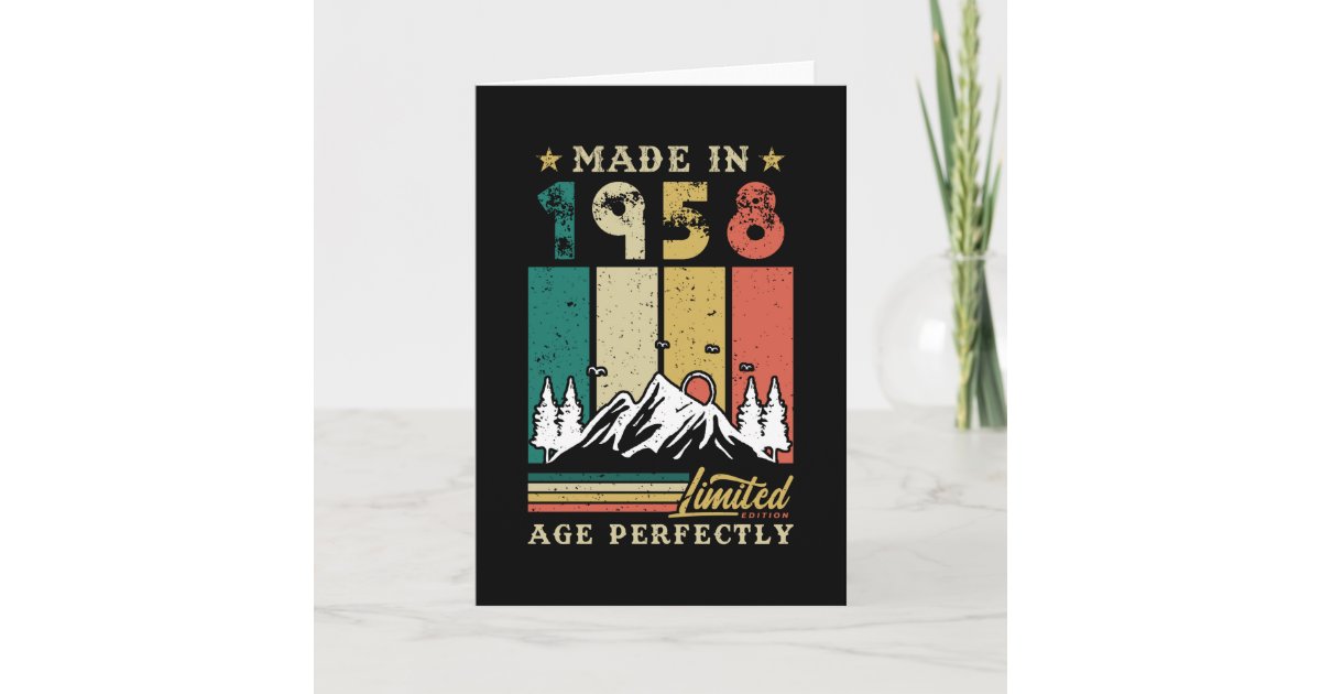 Born In 1958 Birthday Card | Zazzle