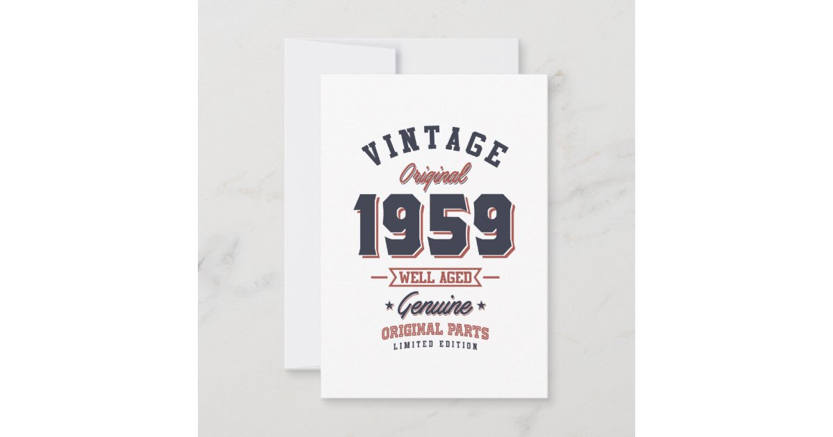 Born in 1959 Birthday RSVP Card | Zazzle