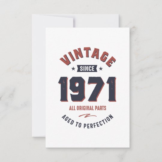 Born in 1971 Birthday RSVP Card | Zazzle.com