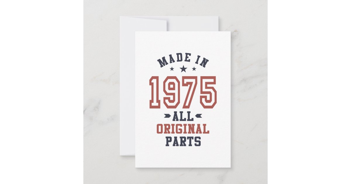 Born in 1975 Birthday RSVP Card | Zazzle